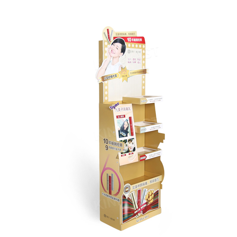 Cosmetic isolation cream paper display rack - Dongguan Yisen Exhibition ...