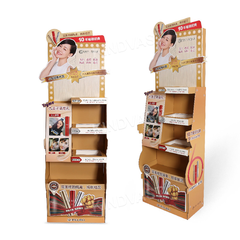 Cosmetic face cream paper display rack - Dongguan Yisen Exhibition ...