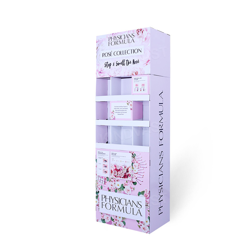 Cosmetics floor standing large paper display rack - Dongguan Yisen ...