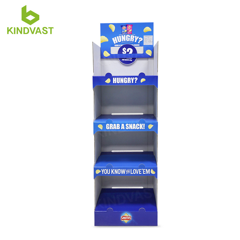 Snack potato chip paper display shelf layer box style - Dongguan Kindvast Display and Packaging ...