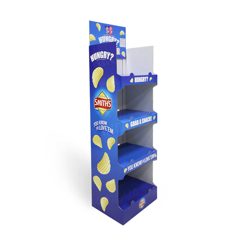 Snack potato chip paper display shelf layer box style - Dongguan Kindvast Display and Packaging ...