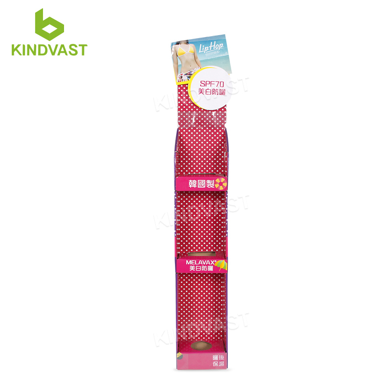 Sunscreen cosmetics paper display strip - Dongguan Kindvast Display and ...